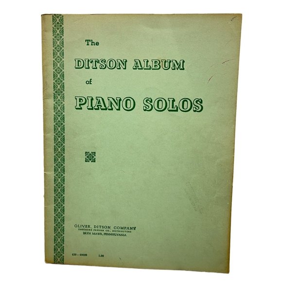 Office | The Ditson Album Of Piano Solos Vintage Songbook Sheet Music ...